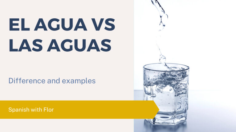 What is the Difference Between El Agua and Las Aguas? Examples ...