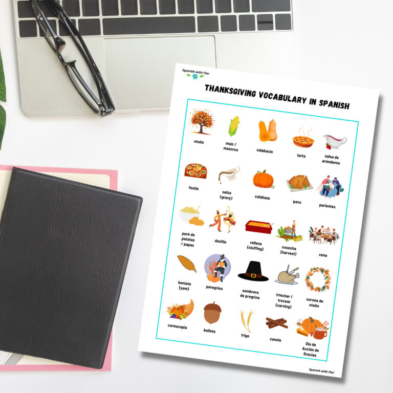 How to Say Thanks and Happy Thanksgiving in Spanish - Spanish with Flor